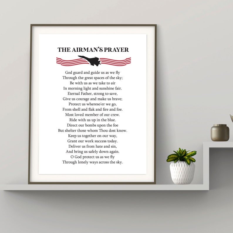 Airman's Prayer | US Air Force | Airman's Gift | American Soldier ...