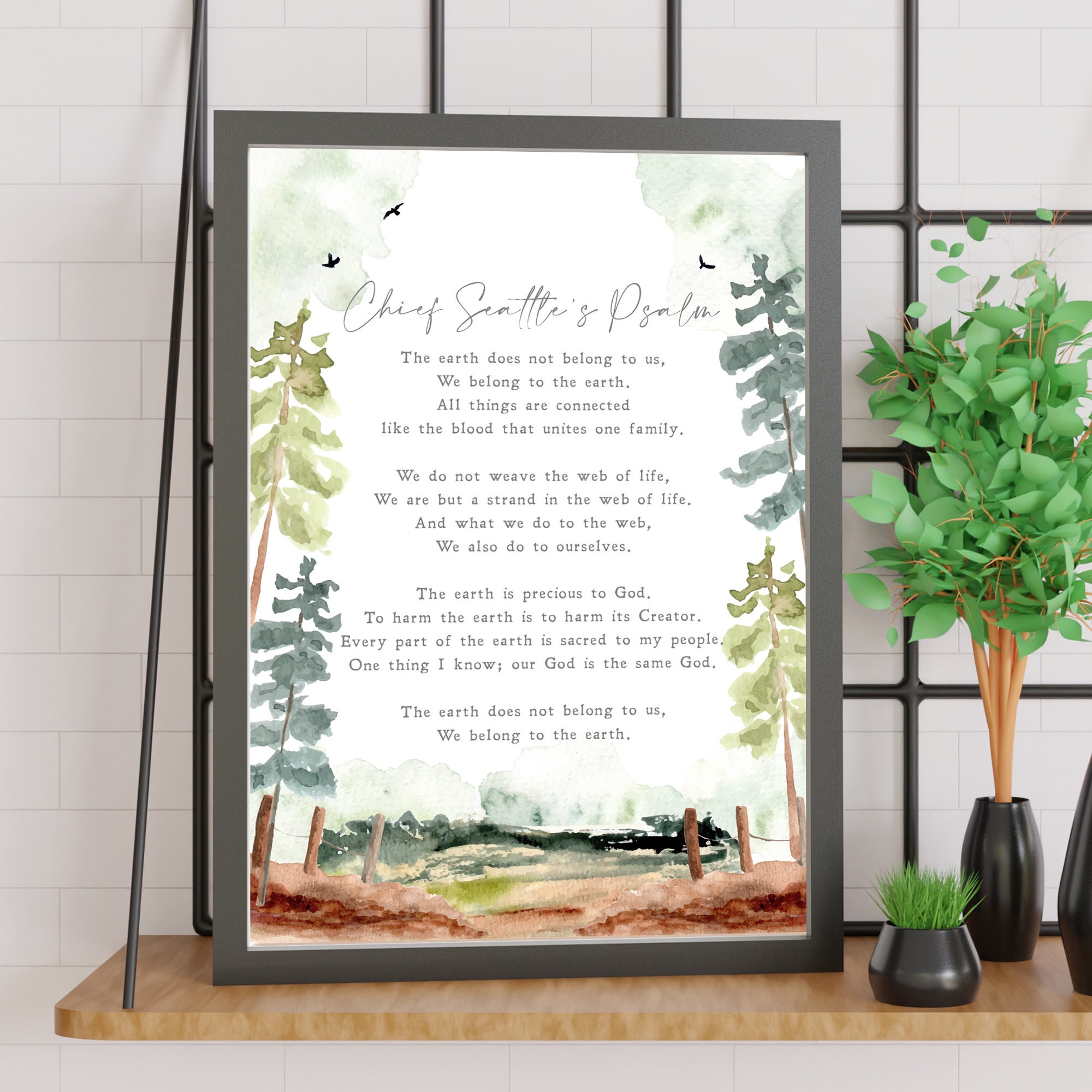 Chief Seattle's Psalm | Poem | Nature | Art | Inspiration | Print ...