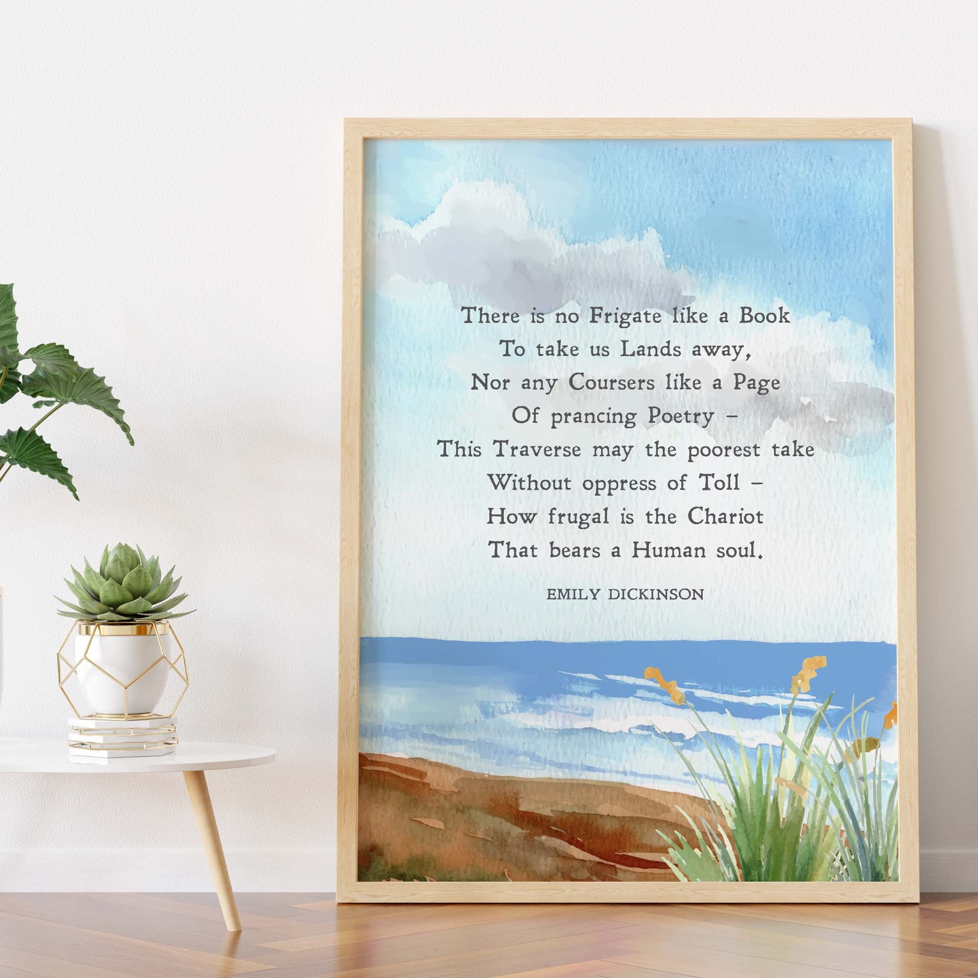 There is No Frigate Like a Book Emily Dickinson Poem - Etsy