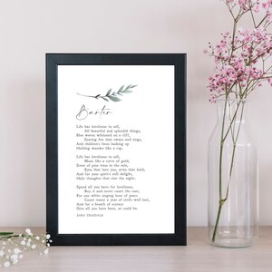 Barter | Sara Teasdale | Poem | Life | Motivation | Inspiration | Print ...