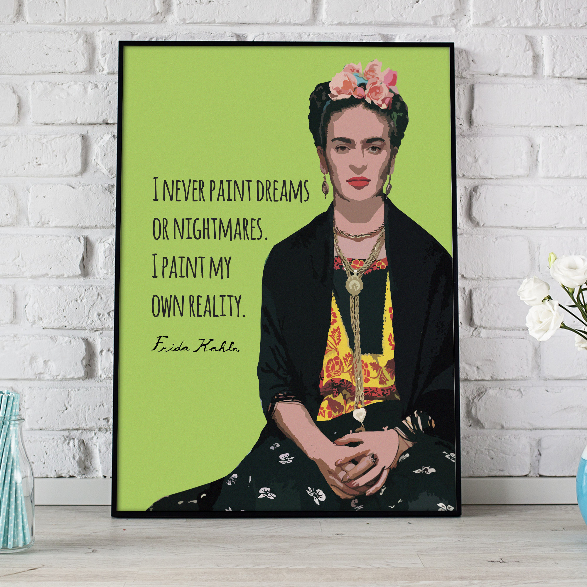 Frida Kahlo I Paint My Own Reality Artist Sheroes | Etsy