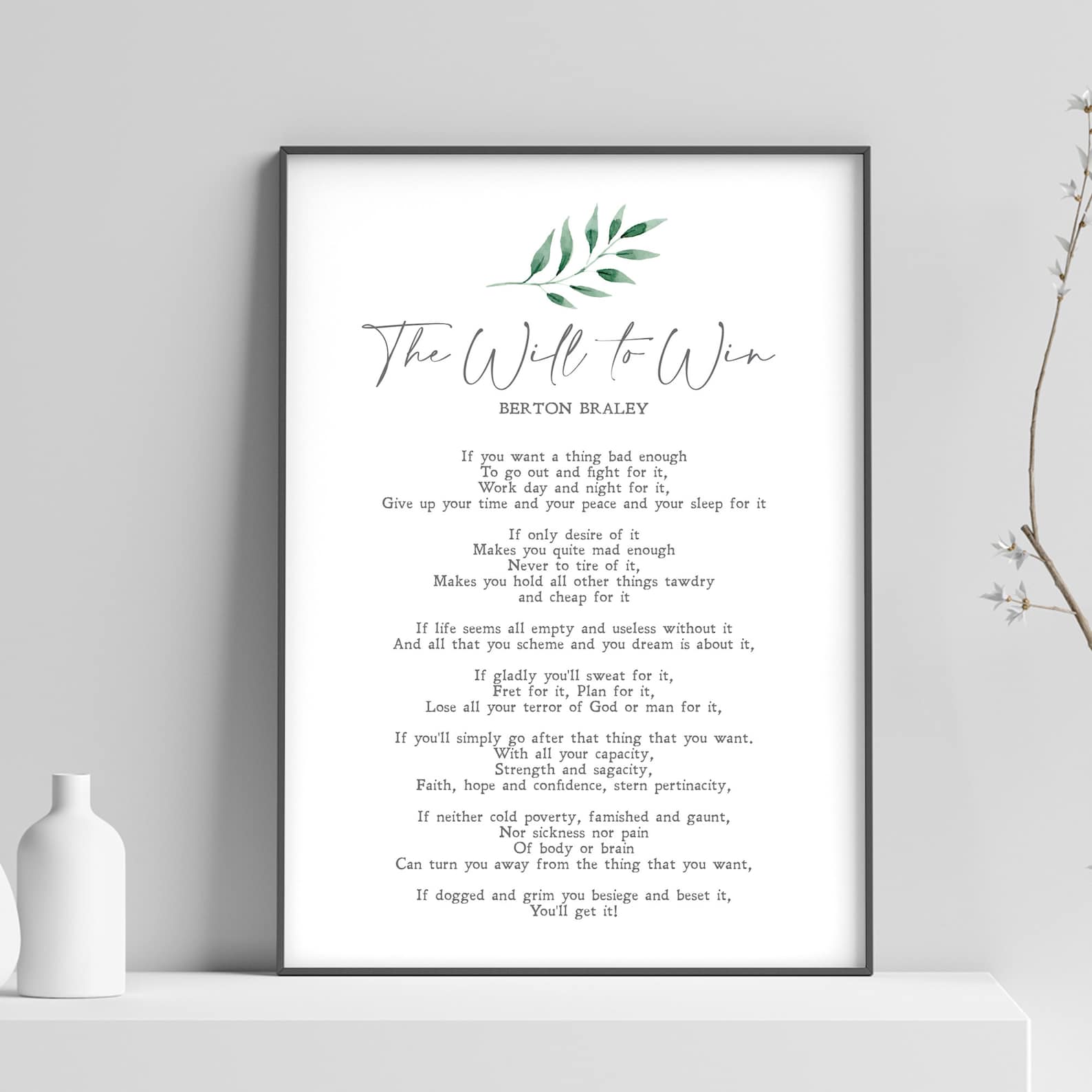 The Will to Win | Berton Braley | Poem | Empowerment | Motivation ...
