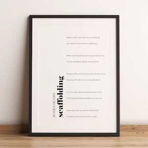 Scaffolding | Seamus Heaney | Poem | Friendship | Relationship | Love ...