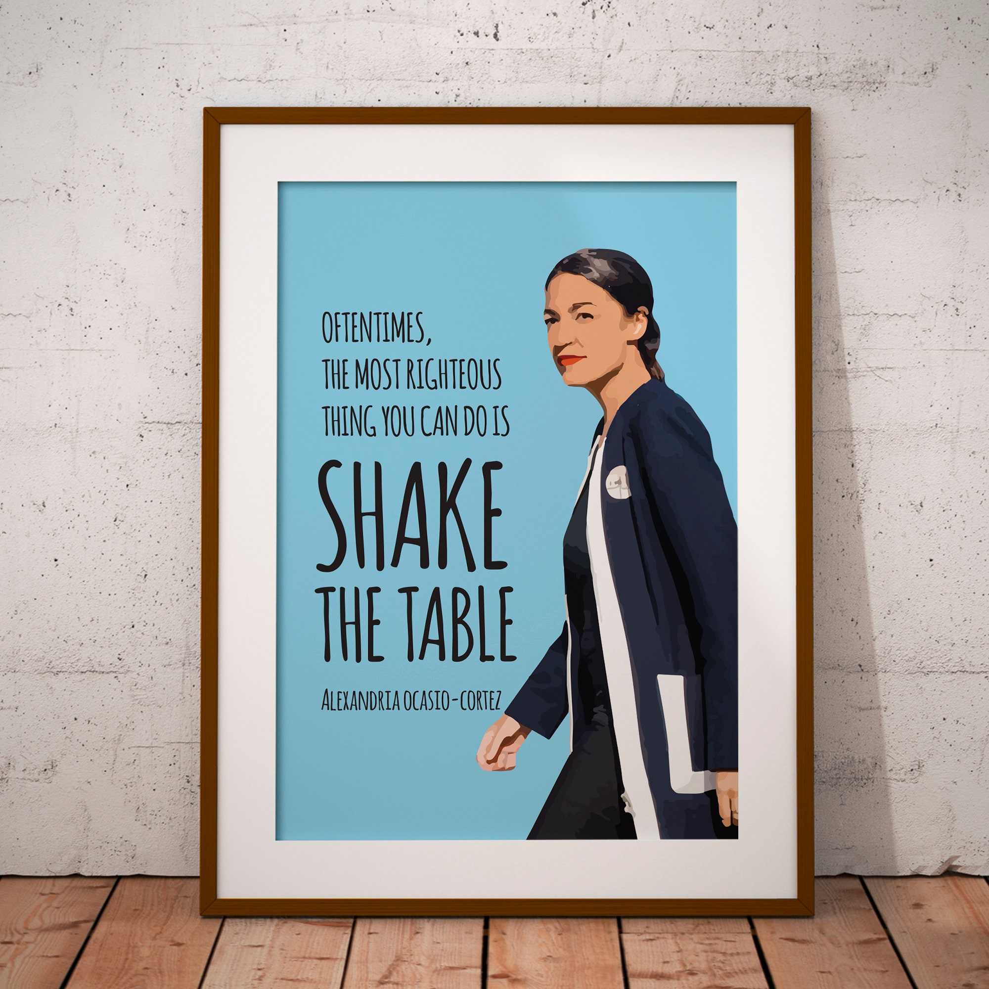 AOC Quotes Shake the Table Alexandria Ocasio-cortez - Etsy