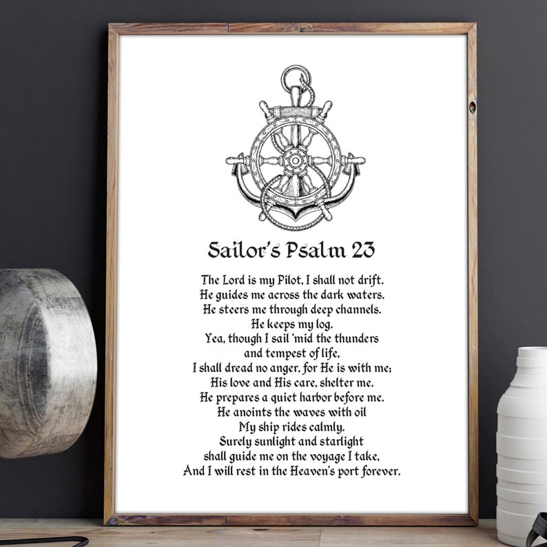 Sailor's Psalm 23 US Navy Gift for Sailor American - Etsy