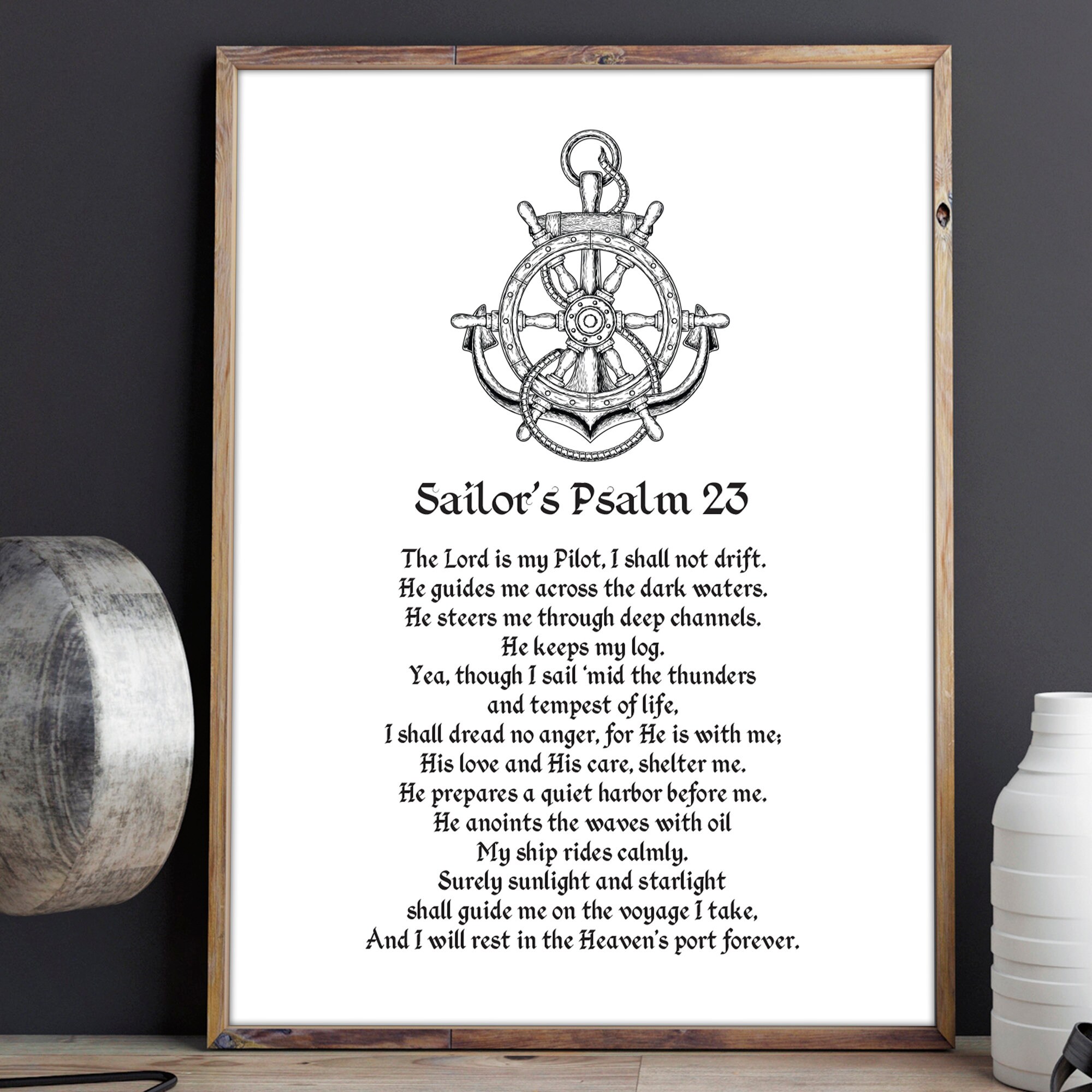 Sailor's Psalm 23 US Navy Gift for Sailor American | Etsy