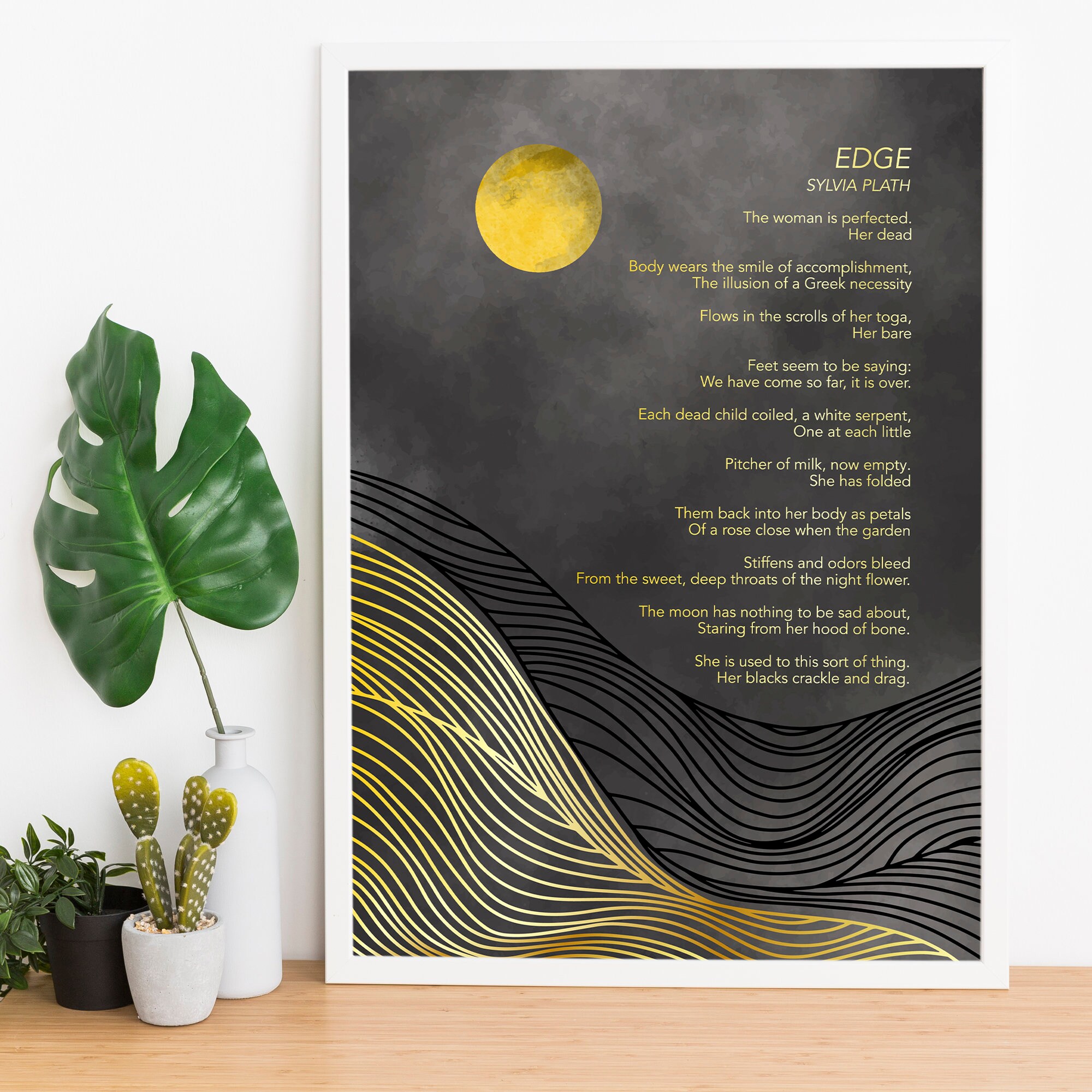 Edge Sylvia Plath Poem Dark Print Wall Art Quote - Etsy