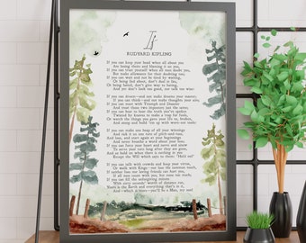 Rudyard Kipling If Poem 8x10 Framed Motivational Poster, Print, Picture ...