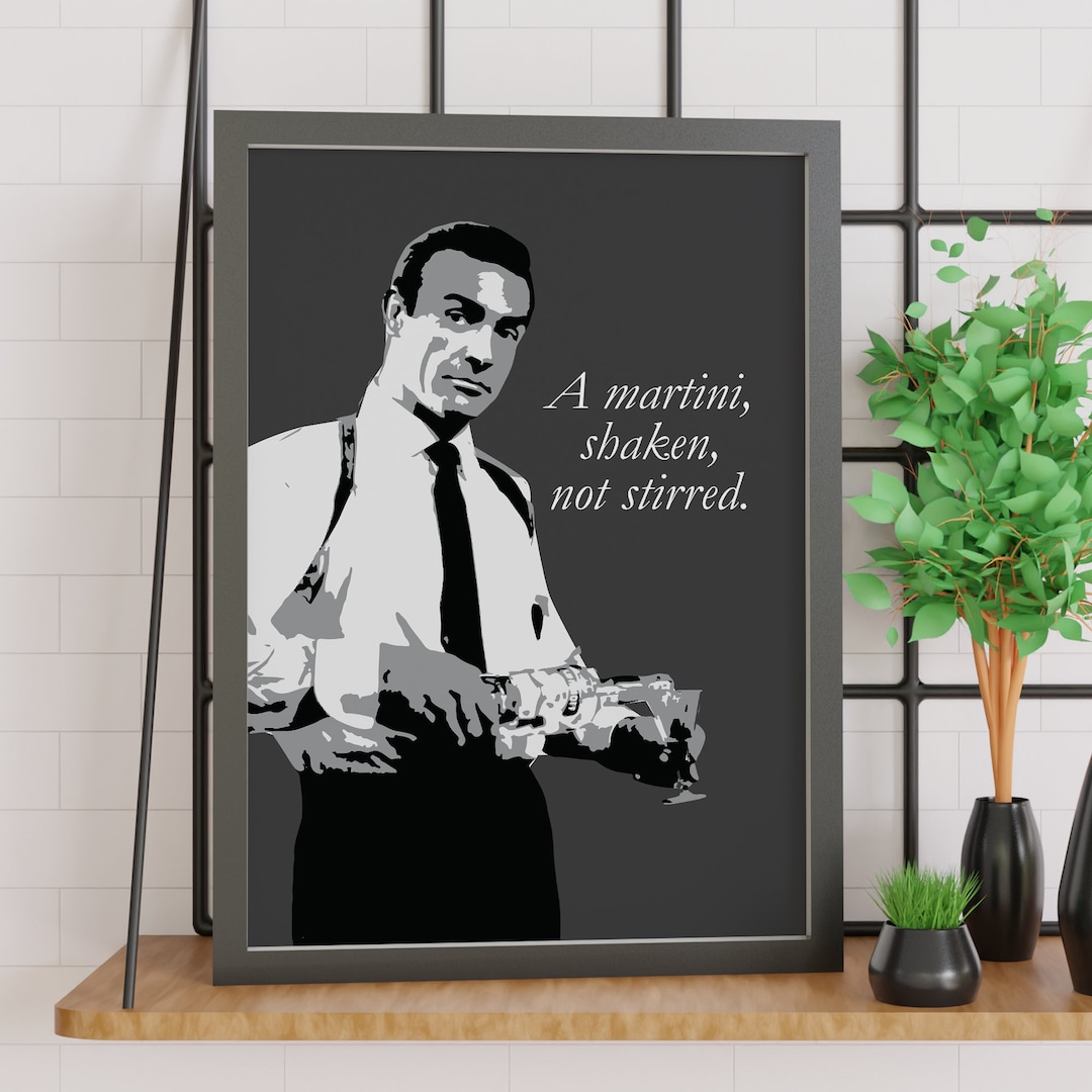 Sean Connery | Quote | A Martini, Shaken, Not Stirred | Movie Star ...