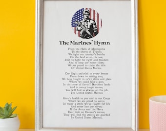 Marine Hymn Print - Etsy
