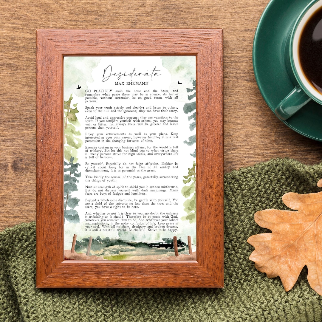 Desiderata | Max Ehrmann | Poem | Illustrated | Watercolor | Life ...