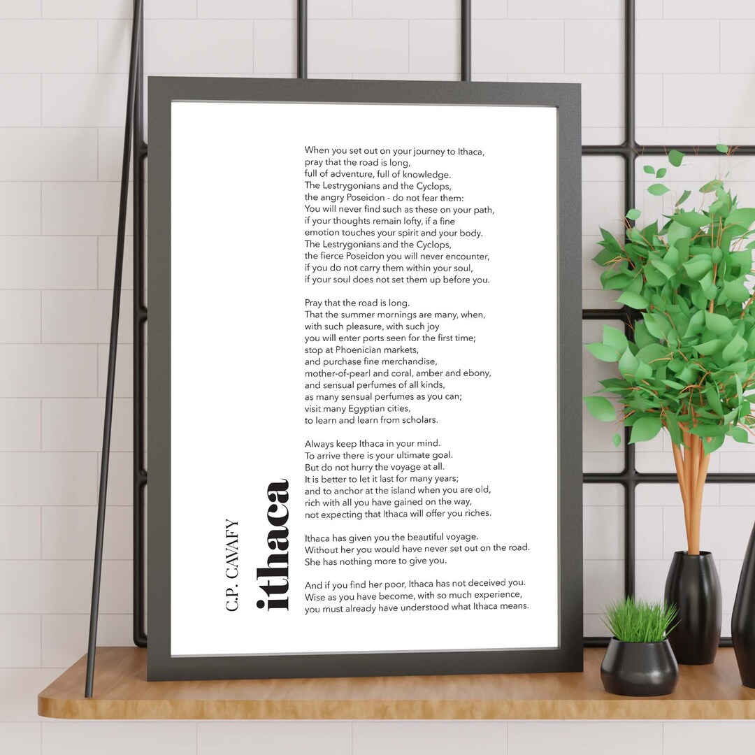 Ithaca | C. P. Cavafy | Poem | Life | Journey | Inspiration | Print ...