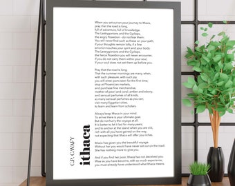 C.P. Cavafy Ithaka Poem Art Print - Etsy Canada