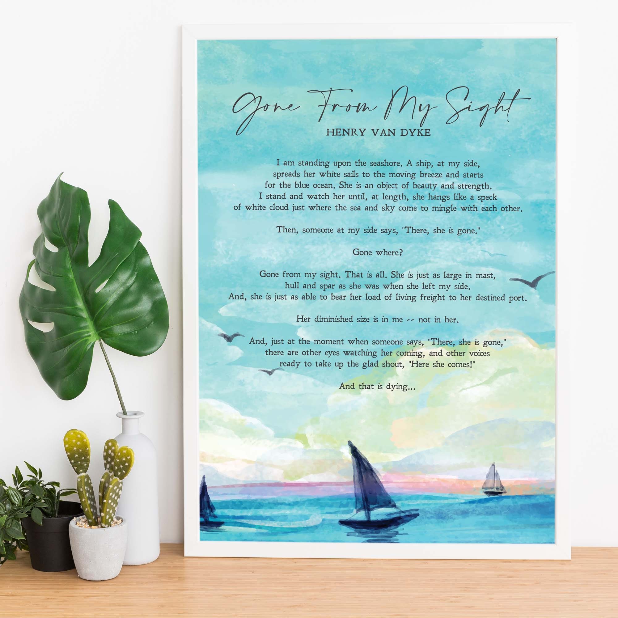 Gone From My Sight Henry Van Dyke Poem American Author - Etsy