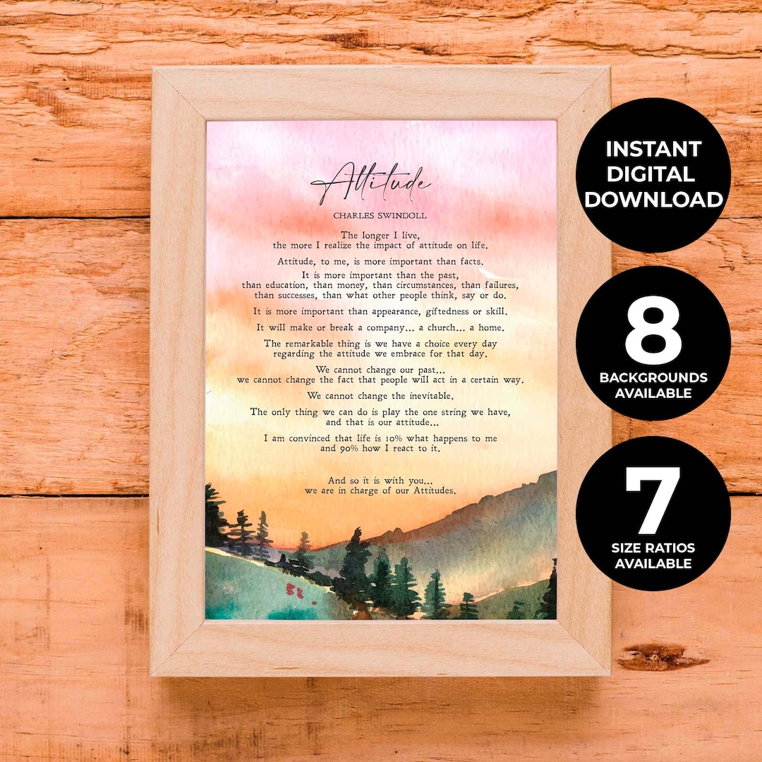 Attitude | Charles Swindoll | Life Advice | Poem | Illustrated ...