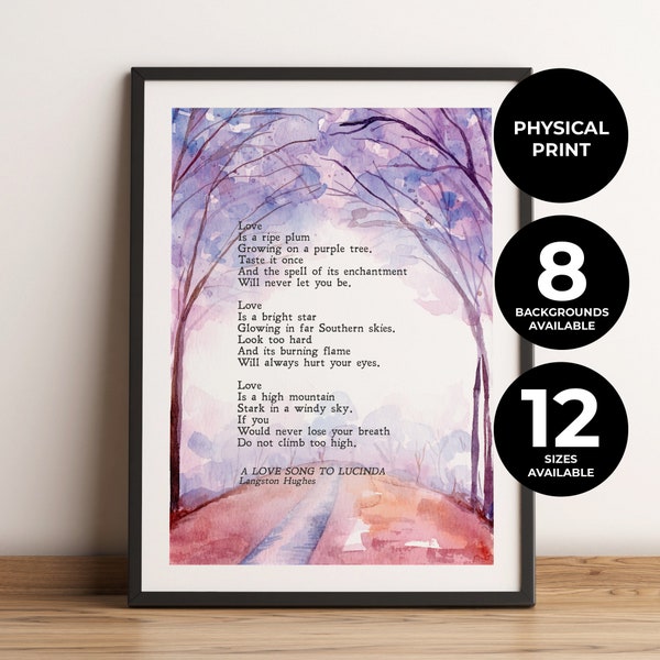 Langston Hughes Poem Print - Etsy