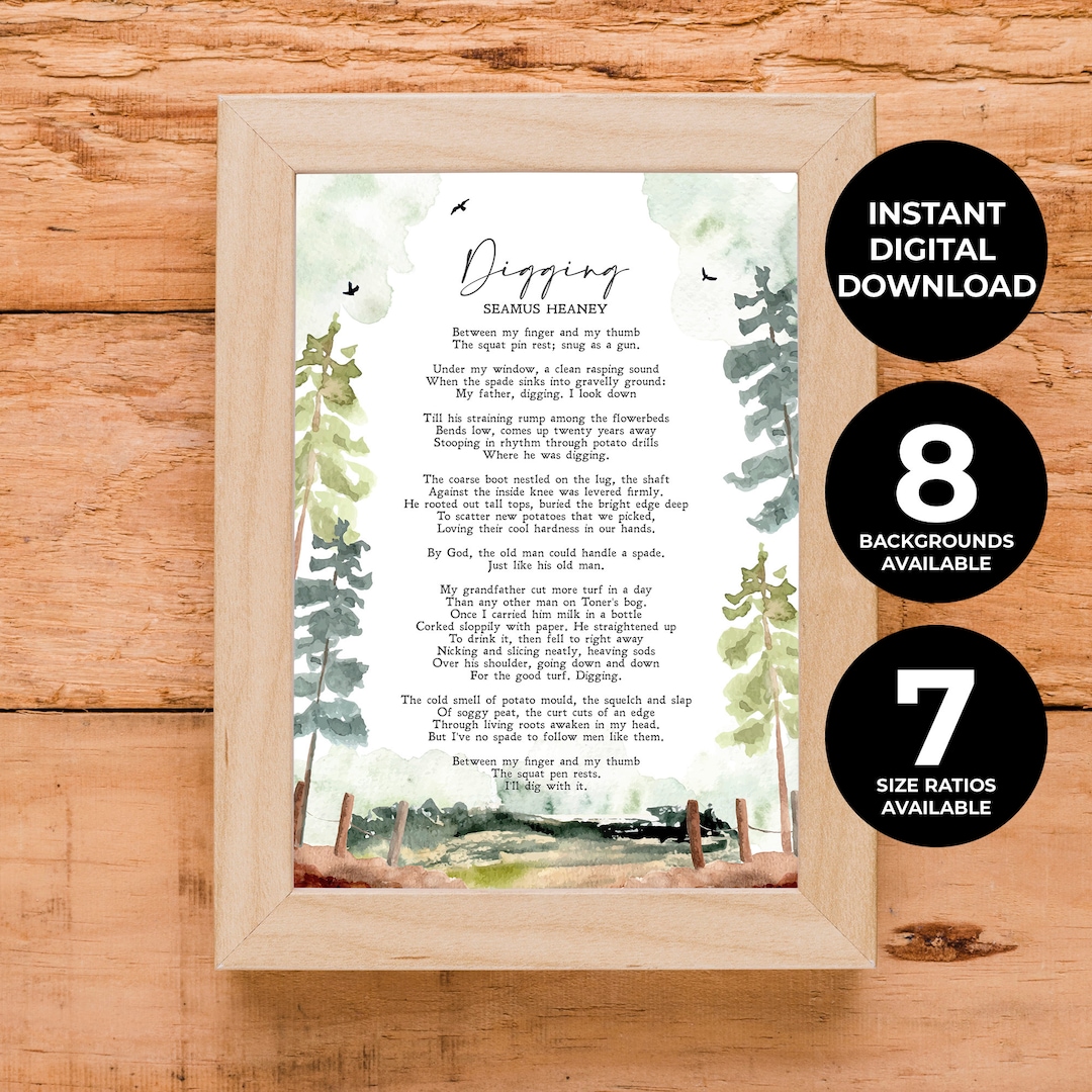 Digging | Seamus Heaney | Poem | Life | Watercolor | Family | Labor ...