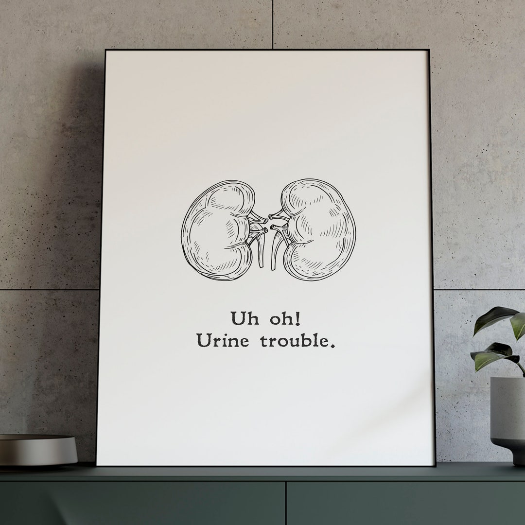 Kidney Joke - Uh Oh! | Funny | Humor | Wall Art | Minimalist | Print ...