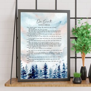 On Death | Kahlil Gibran | Death | Grief | Funeral Poem | Mourning ...