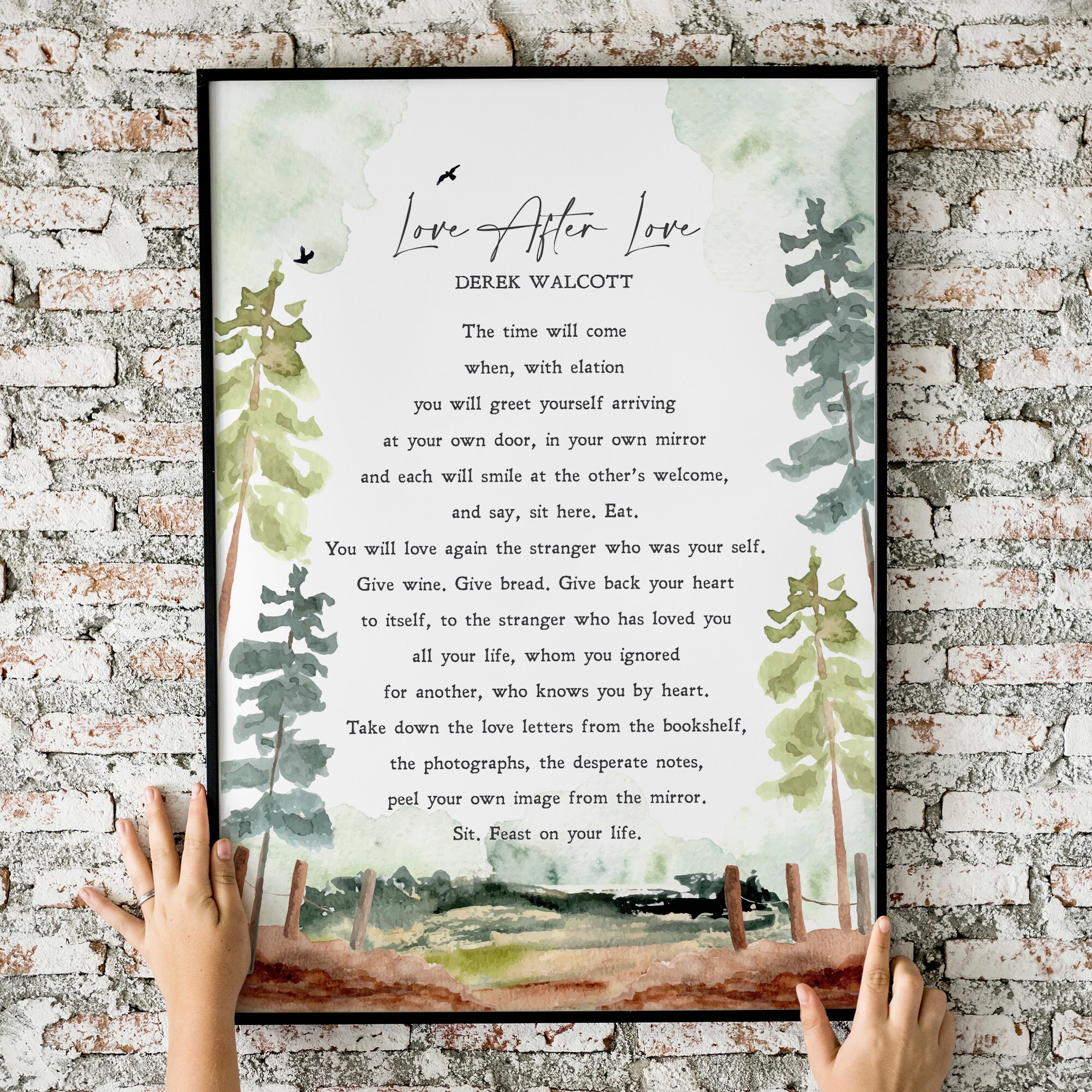 Love After Love Derek Walcott Poem Breakup Romance - Etsy