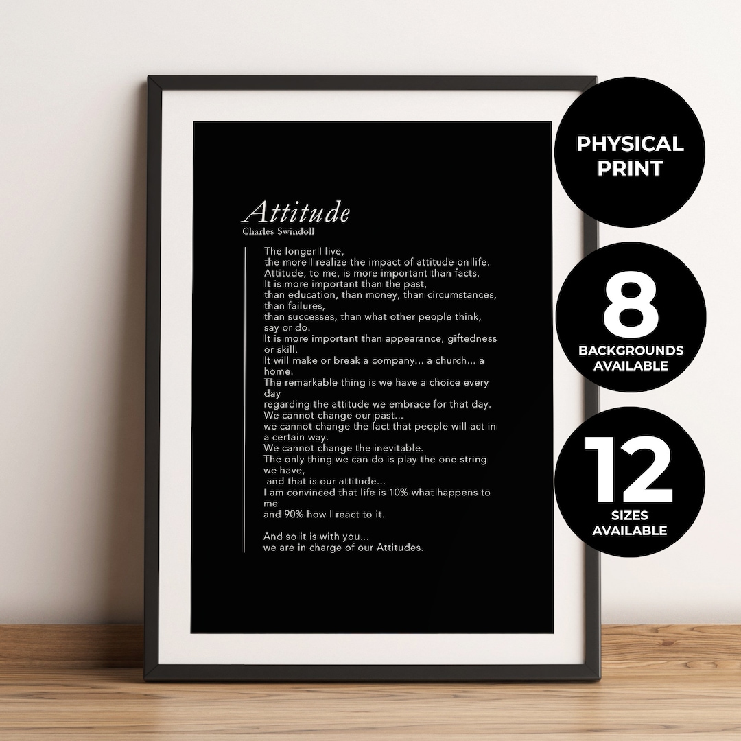 Attitude | Charles Swindoll | Life Advice | Poem | Literature ...