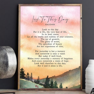 Look to This Day | Kalidasa | Poem | Illustrated | Dream | Life ...