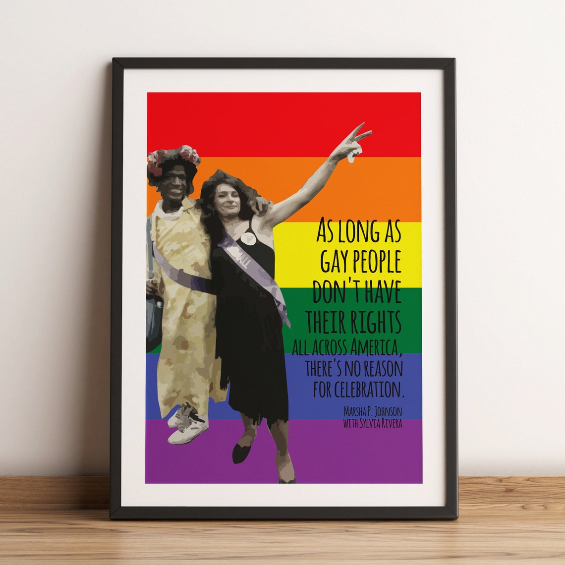 Marsha P Johnson Quote No Reason For Celebration LGBTQ | Etsy