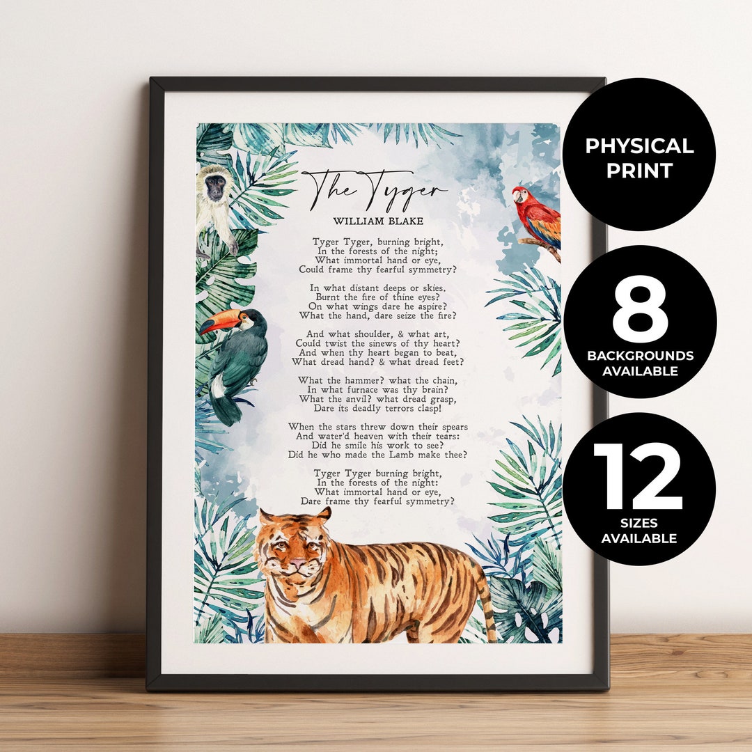 The Tyger | William Blake | Poem | Life | Watercolor | Aspect of God ...