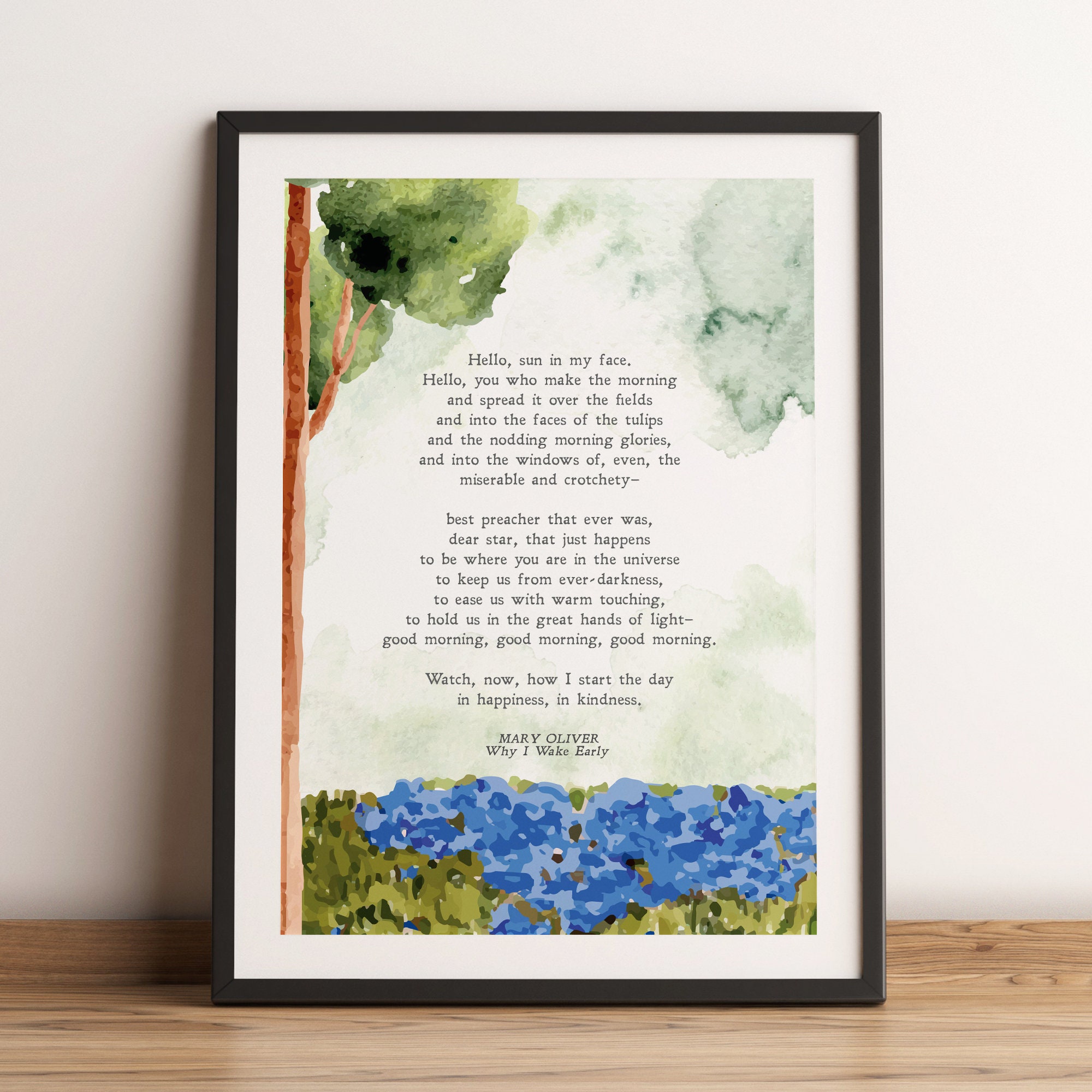 Why I Wake Early Mary Oliver Poem Nature Morning Etsy