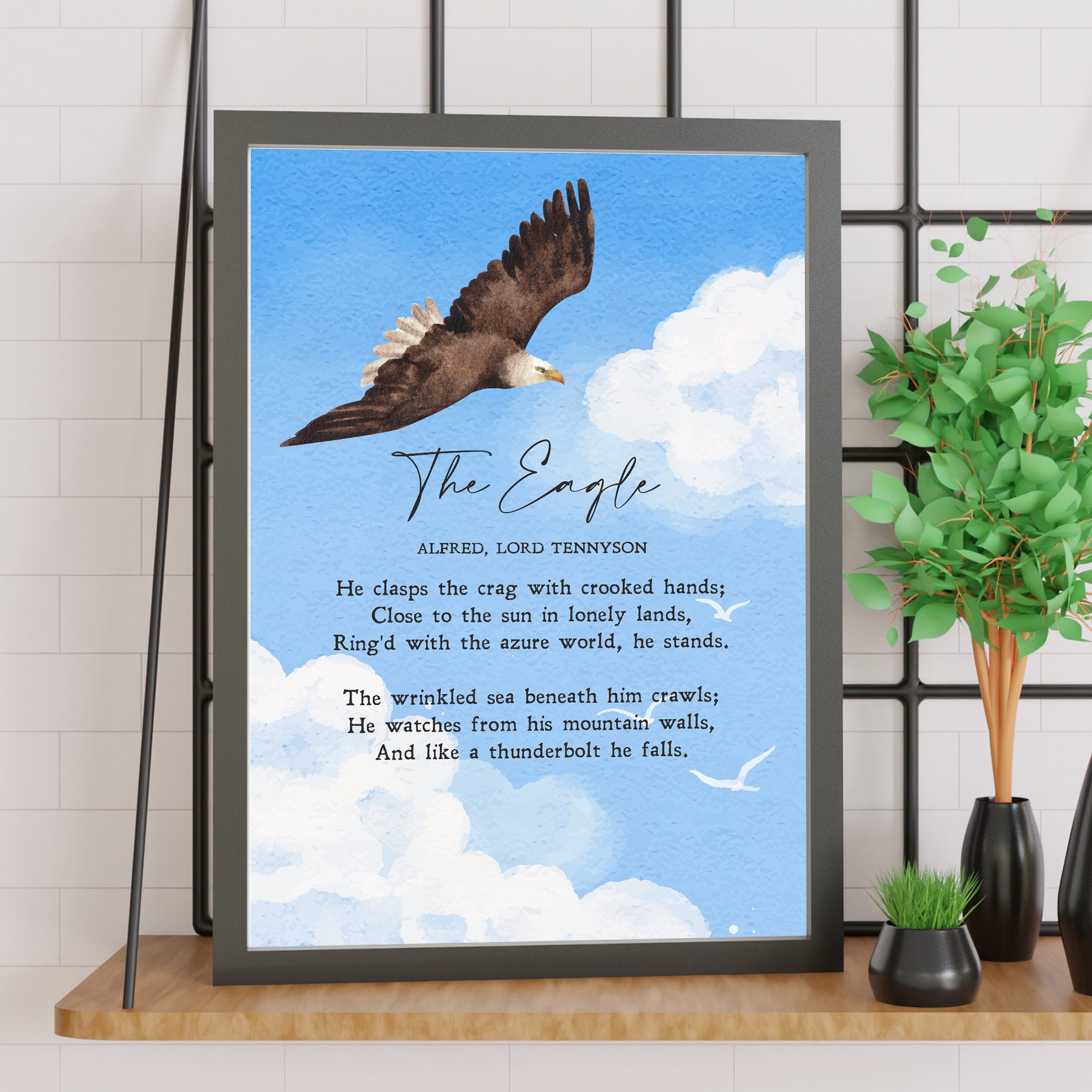 The Eagle Alfred Lord Tennyson Poem Swiftness Agility - Etsy
