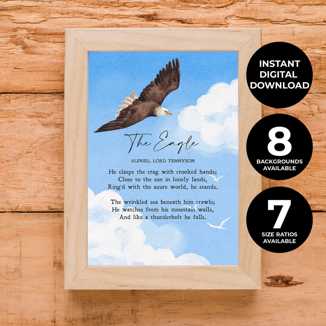 The Eagle Alfred Lord Tennyson Poem Swiftness Agility - Etsy