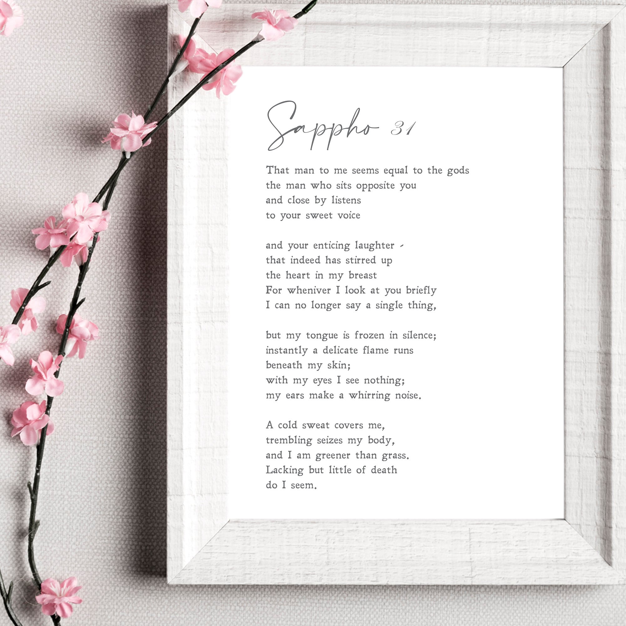 Sappho 31 V2 Love Poem Lesbian Pride Gift Literary | Etsy