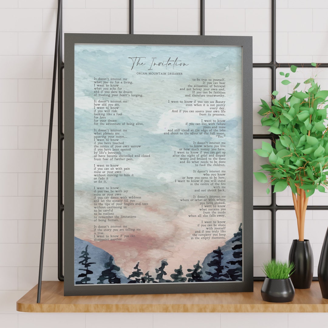 Invitation V5 | Oriah Mountain Dreamer | Poem | Love | Gift | Literary ...