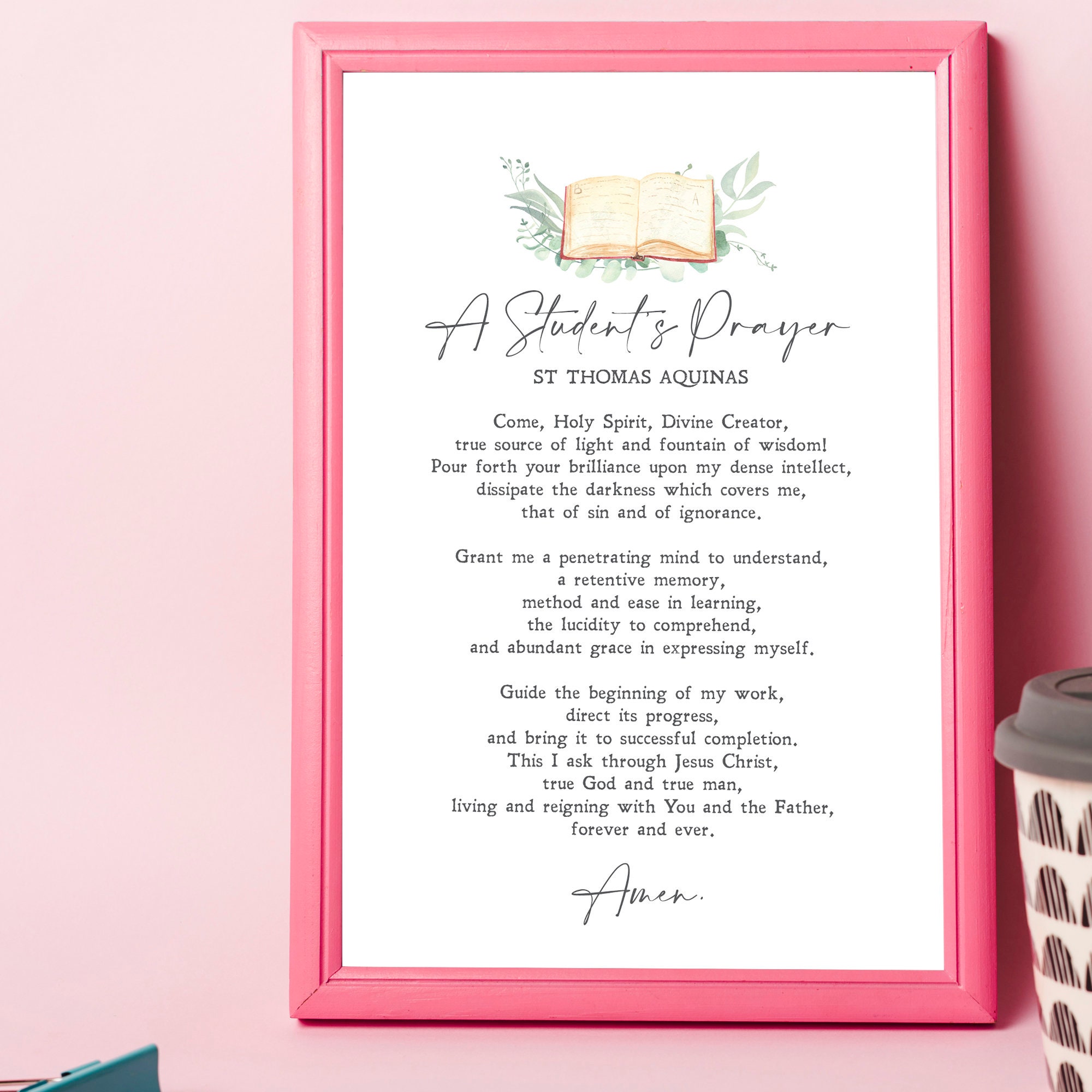 A Student's Prayer St. Thomas Aquinas School | Etsy
