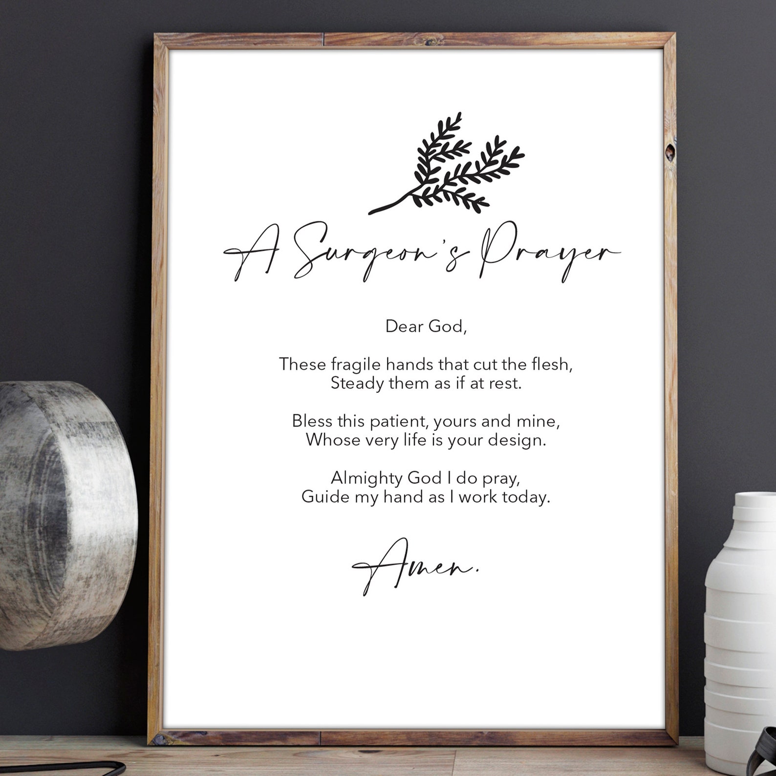 Surgeon's Prayer Doctor Prayer Inspiration Wall Art | Etsy Canada