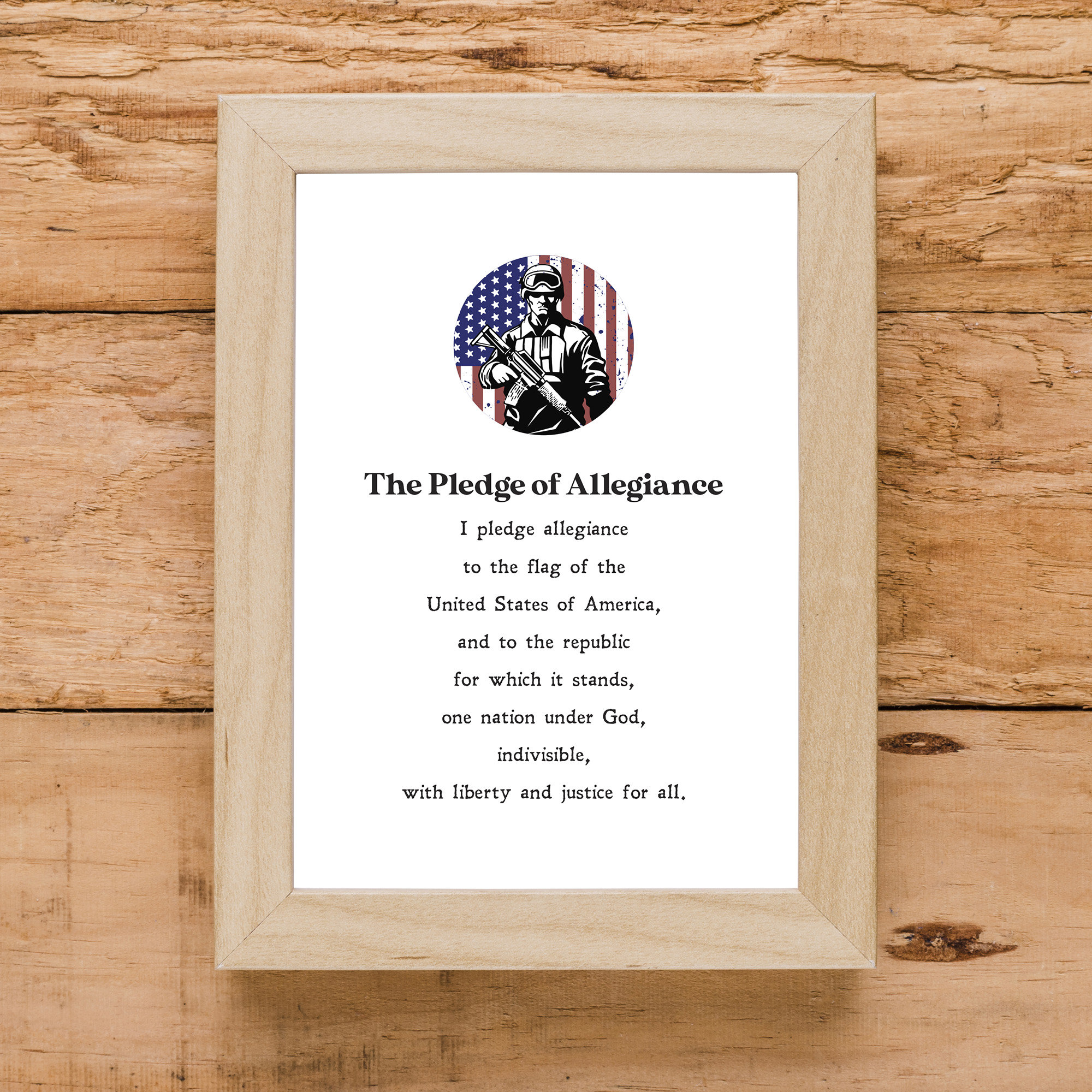 The Pledge of Allegiance Flag Independence Day United - Etsy