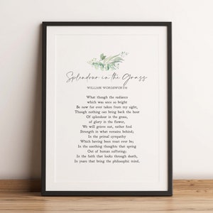 Splendour in the Grass V2 | William Wordsworth | Poem | Beyond Grief ...