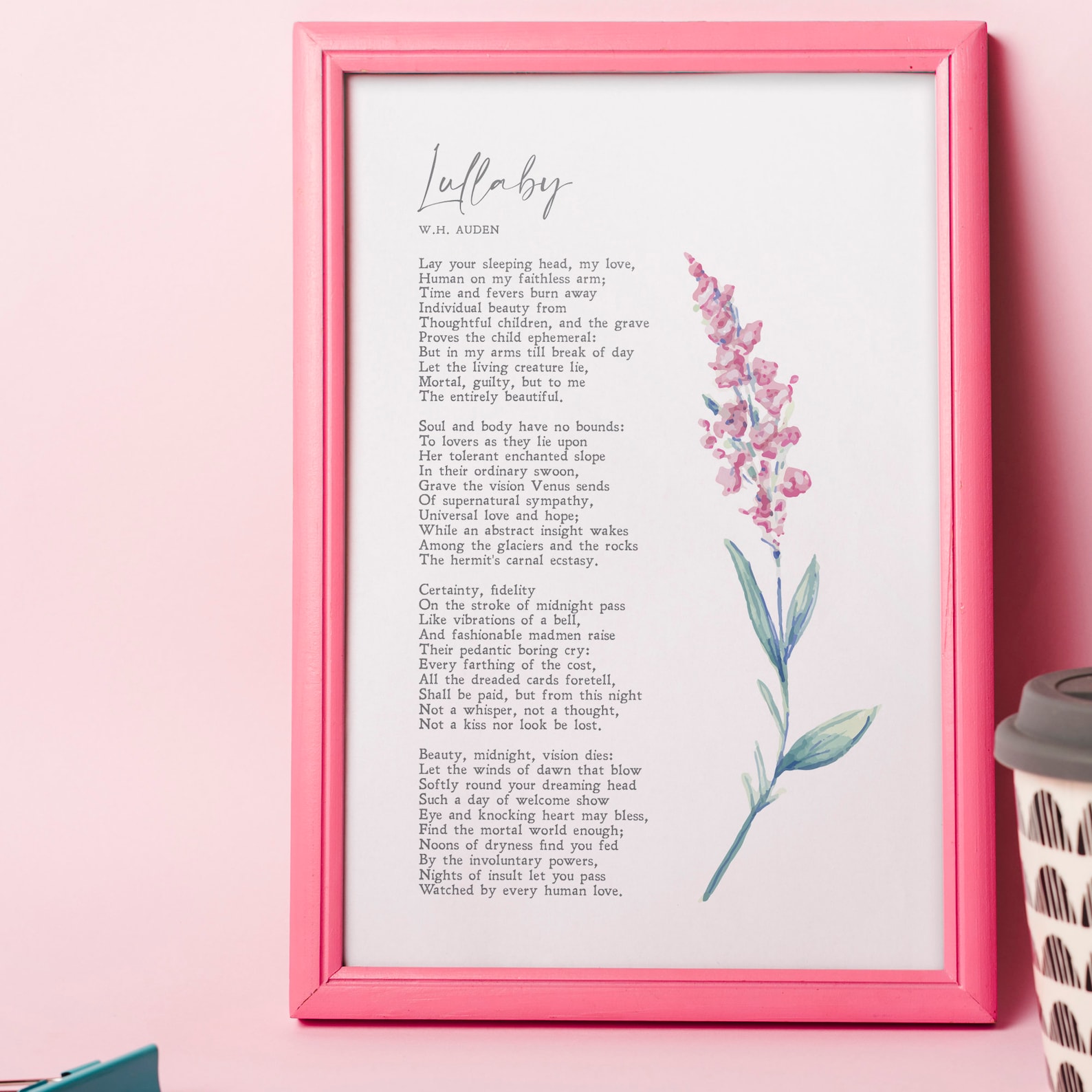 Lullaby W. H. Auden Gay Poem Pride Gift Literary Gift | Etsy