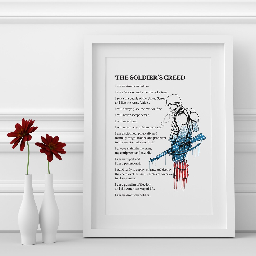 The Soldier's Creed | US Army | Gift | Special Forces | United States ...