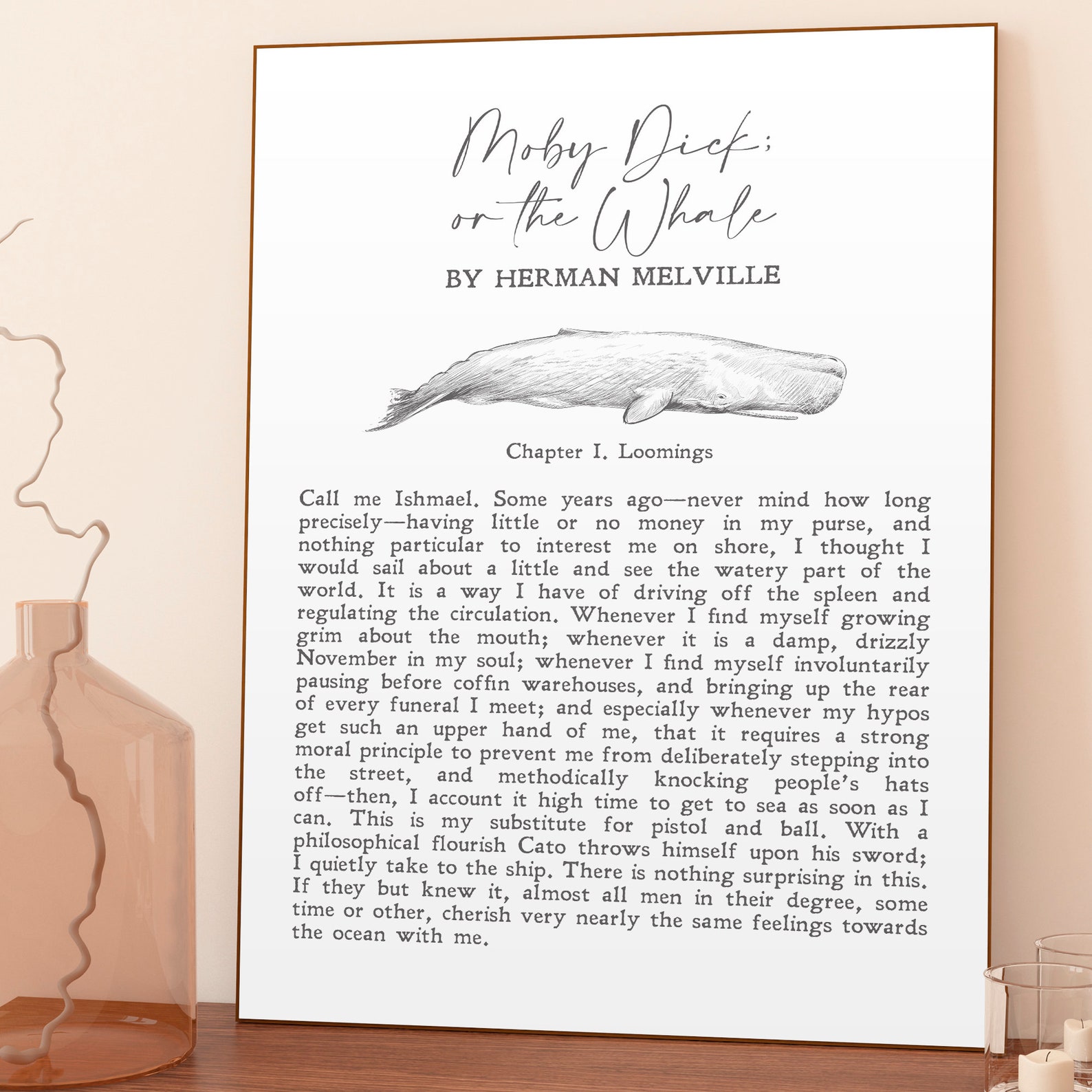 Moby Dick | Herman Melville | the Whale | Quotes | Literary Gift ...