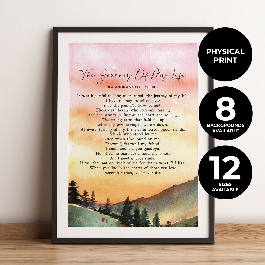 The Journey of My Life | Rabindranath Tagore | Poem | Gift | Life ...