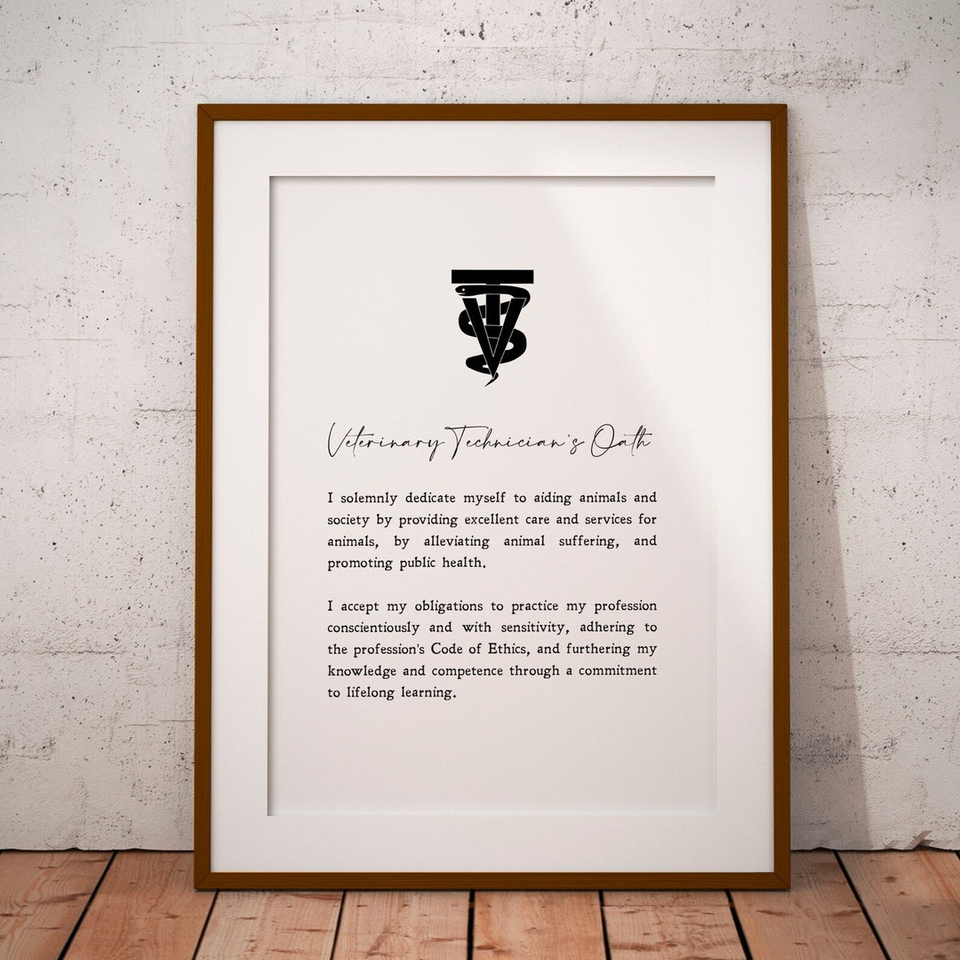Veterinary Technician's Oath | Vet Tech | Veterinarian | Animal Doctor ...