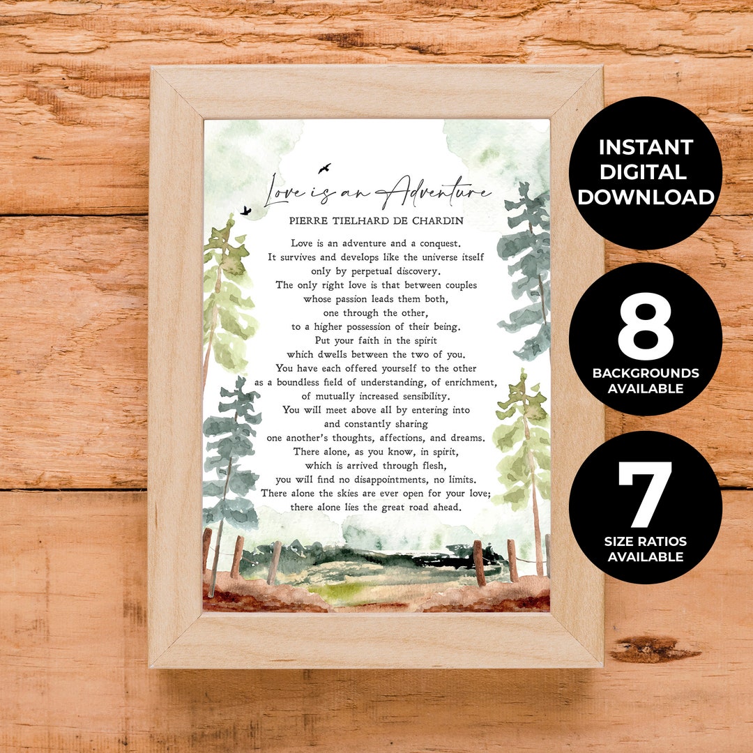 Love is an Adventure | Pierre Teilhard De Chardin | Poem | Love ...
