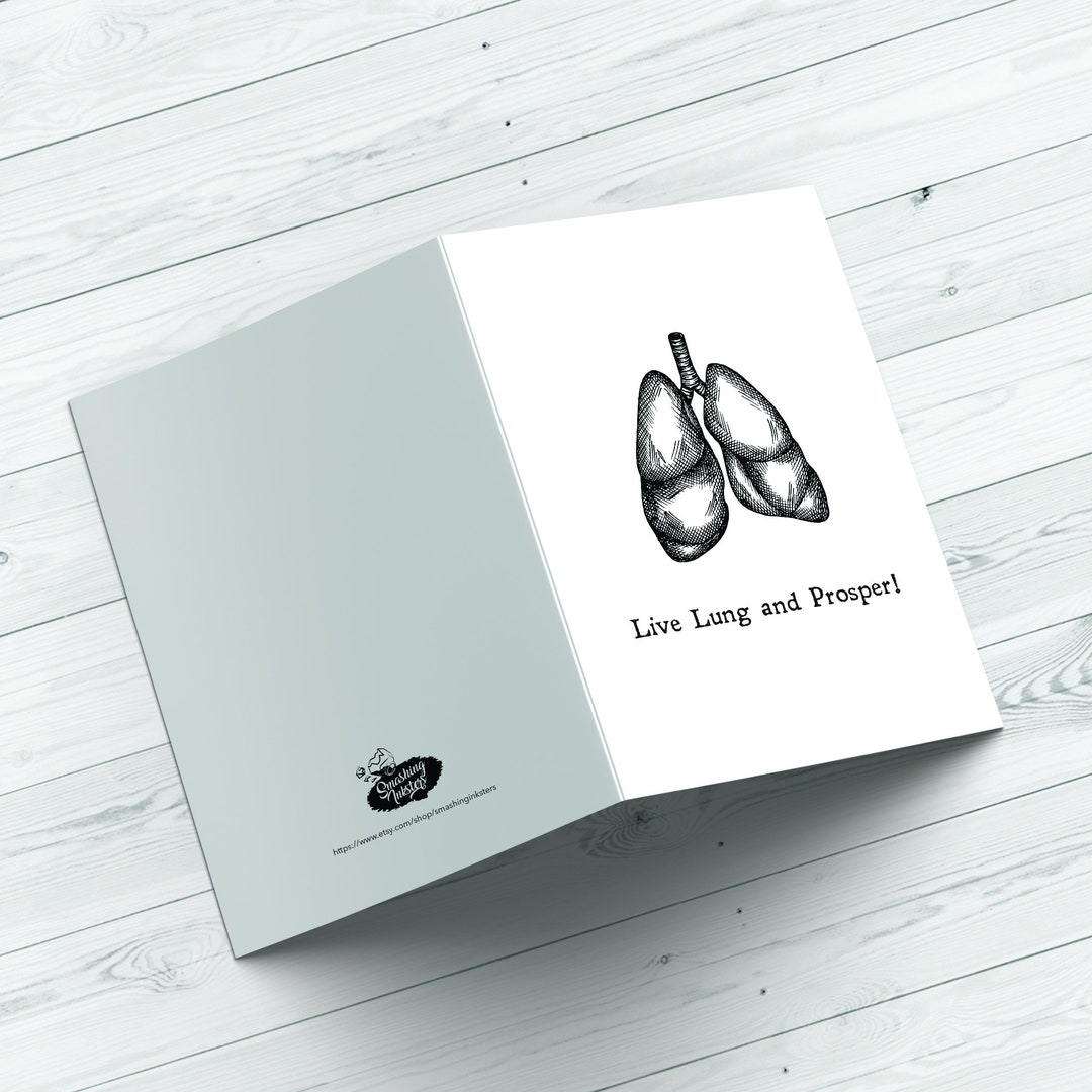 Funny Printable Card | Live Lung and Prosper! | Funny | Humor | Gift ...