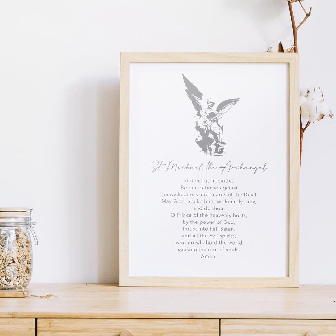 Prayer to St. Michael the Archangel | Religious | Christian | Wall Art ...