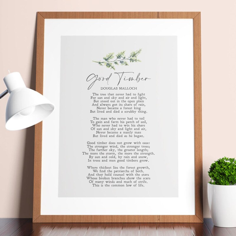 Good Timber Poem - Etsy