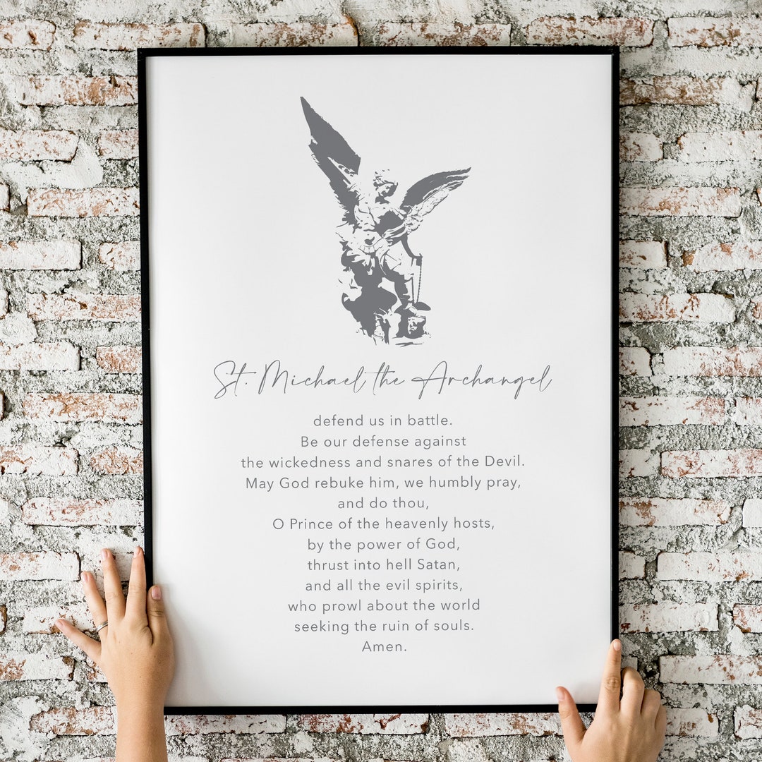 Prayer to St. Michael the Archangel | Religious | Christian | Wall Art ...
