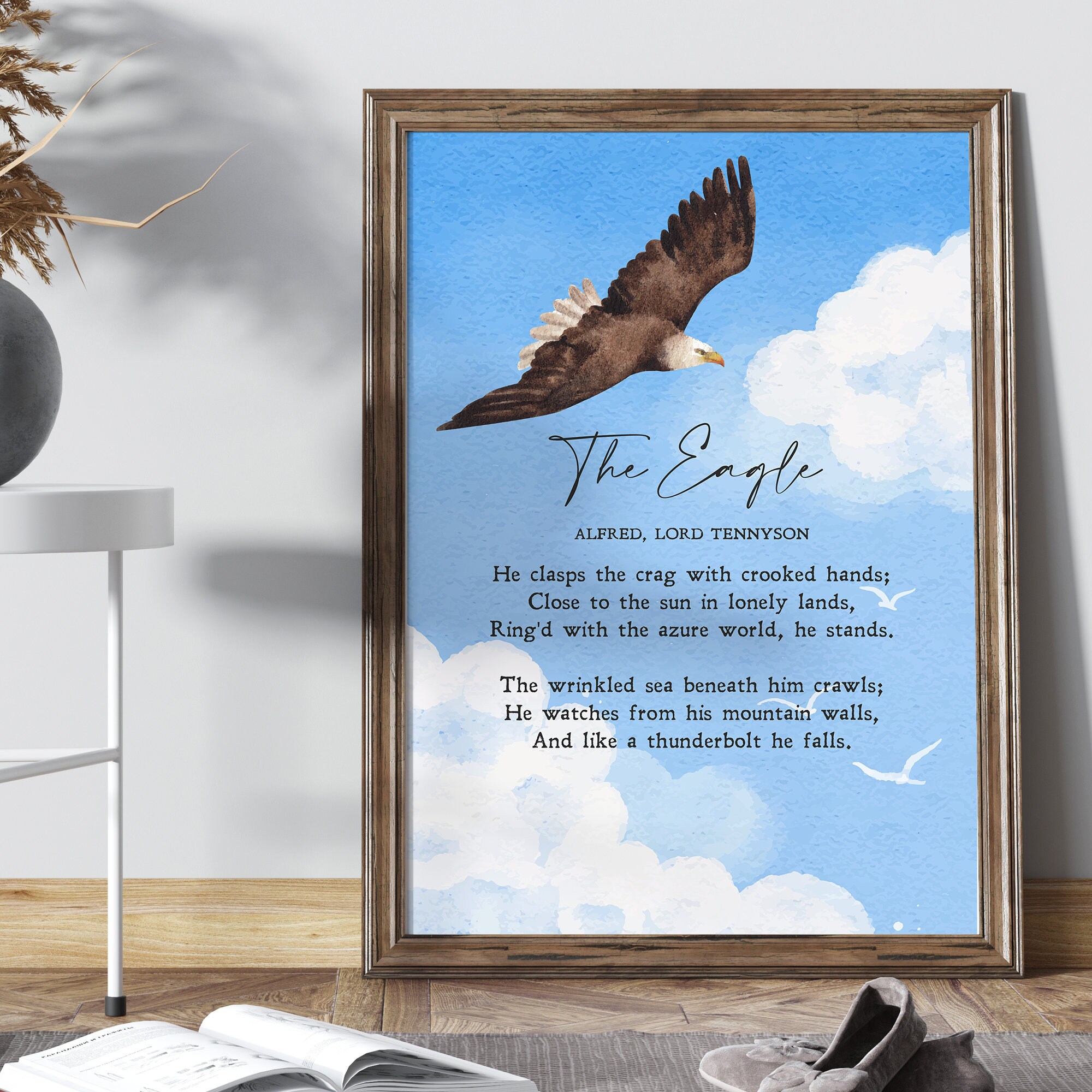 The Eagle Alfred Lord Tennyson Poem Swiftness Agility - Etsy