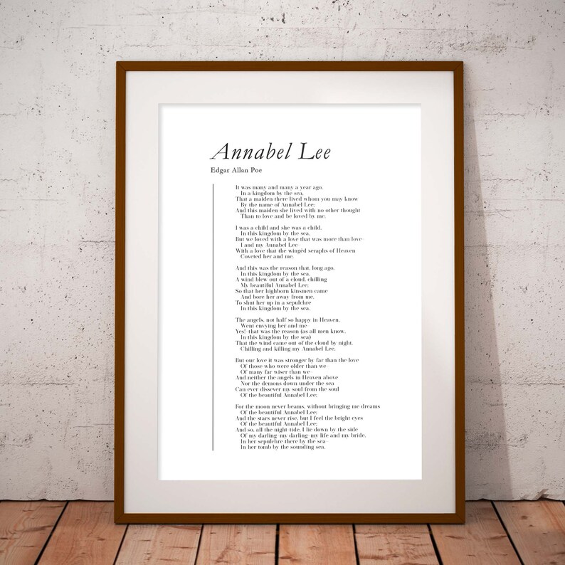 Annabel Lee | Edgar Allan Poe | Poem | American | Gothic | Inspiration ...