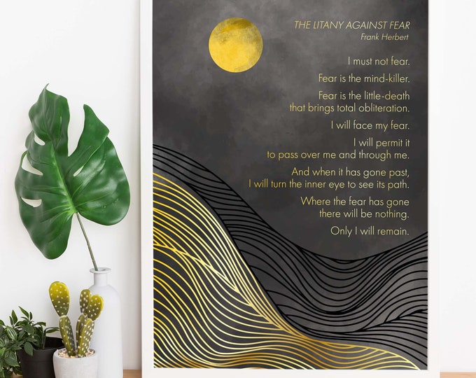 Wormsign Dune Sandworm Block Print Frank Herbert Linocut Relief Print ...